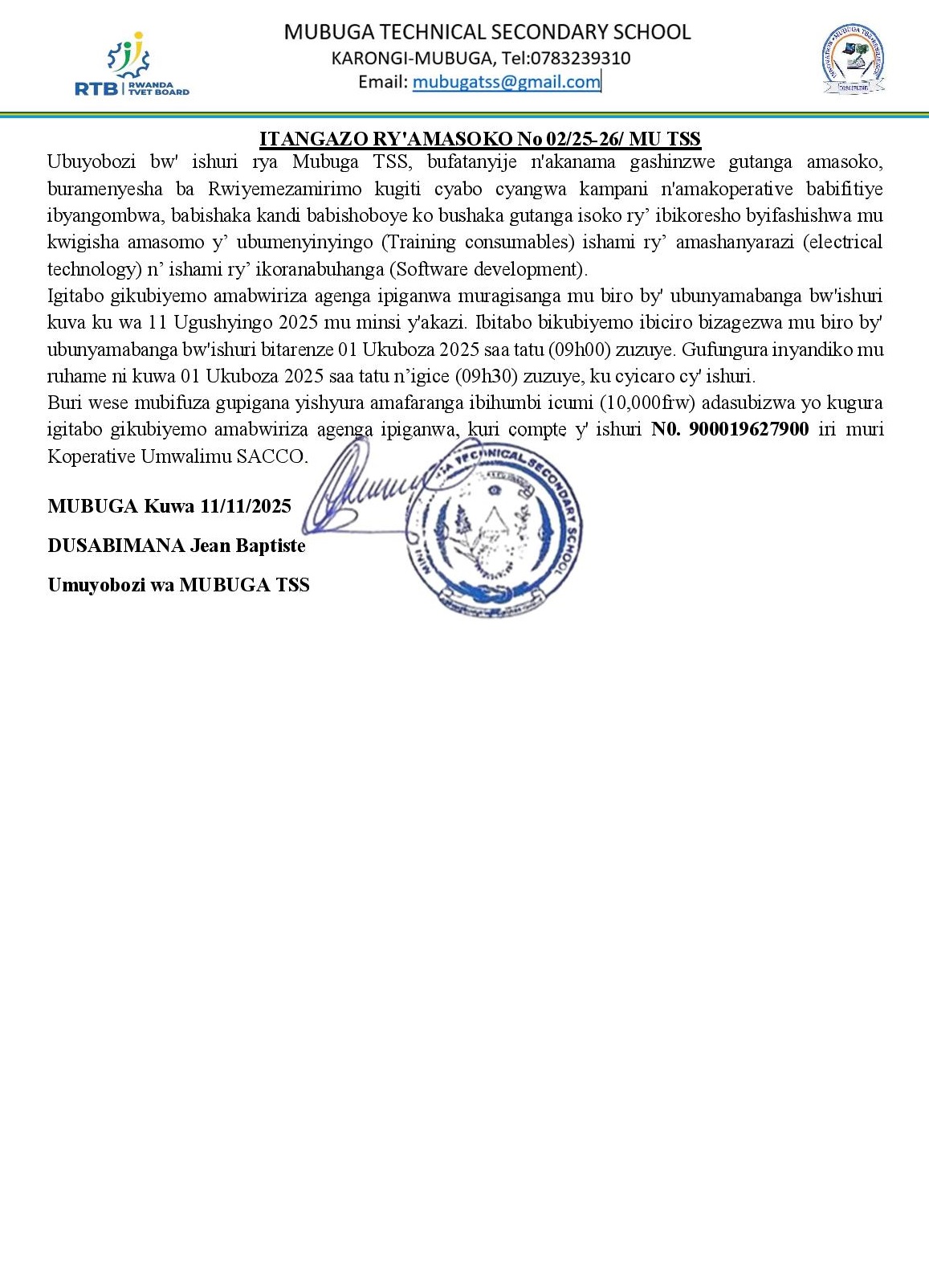 » MUBUGA TSS: Isoko ryo kugemura ibikoresho byifashishwa mu kwigisha ...