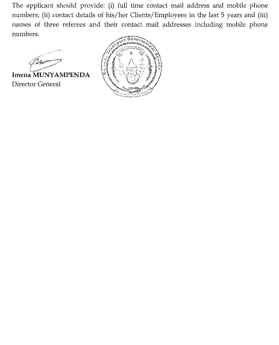 » Rwanda Transport Development Agency (RTDA): Request for Expressions ...